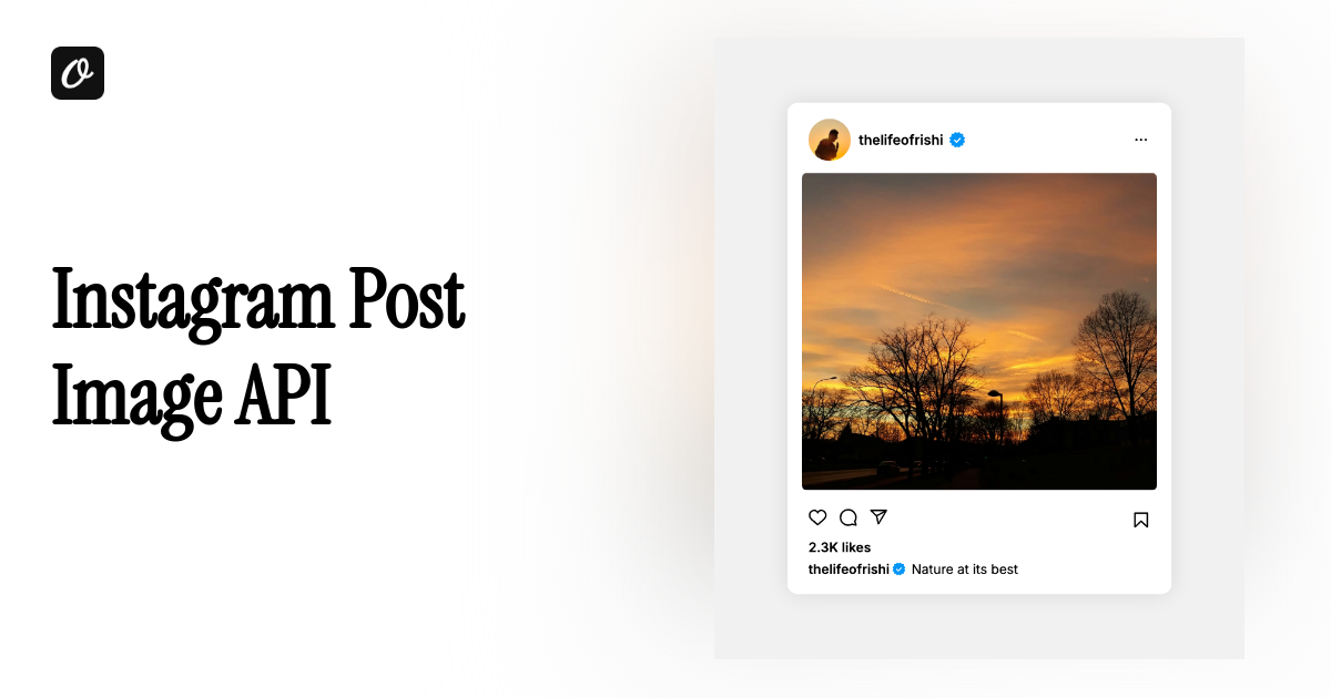 Instagram Post Image API — Orshot