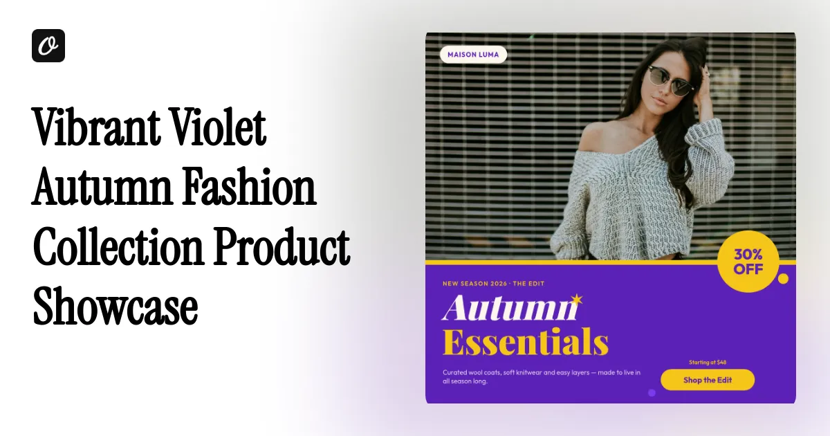Vibrant Violet Autumn Fashion Collection Product Showcase — Orshot