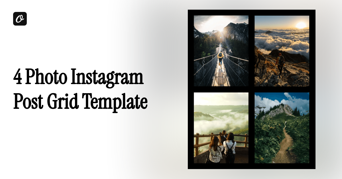 4 Photo Instagram Post Grid Template — Orshot