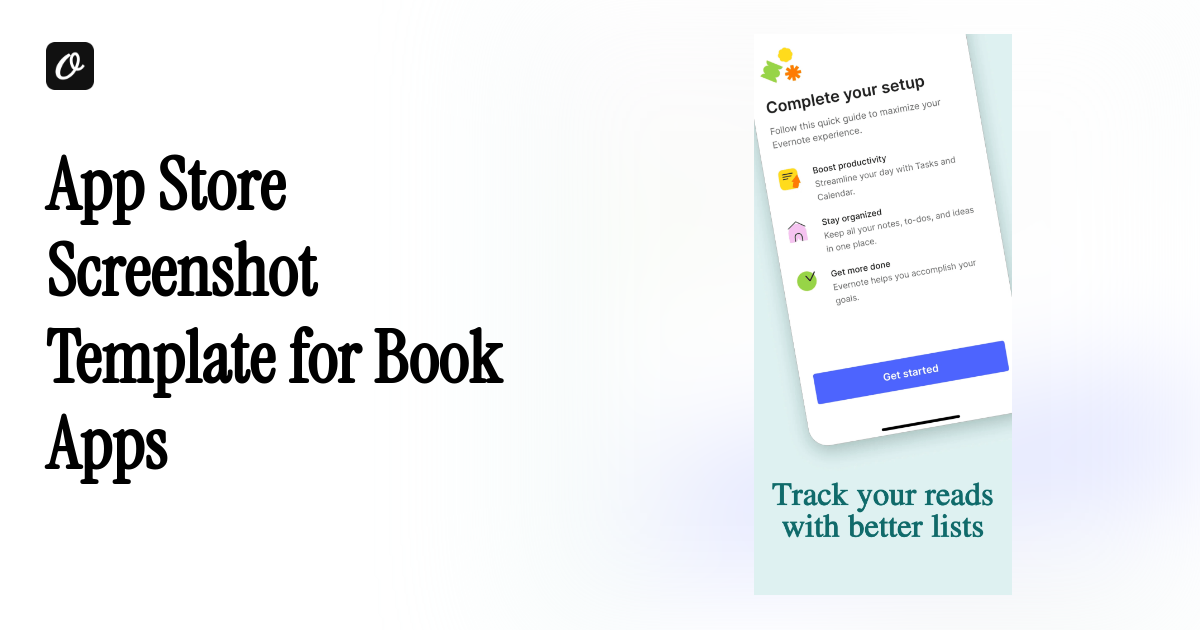 App Store Screenshot Template for Book Apps — Orshot