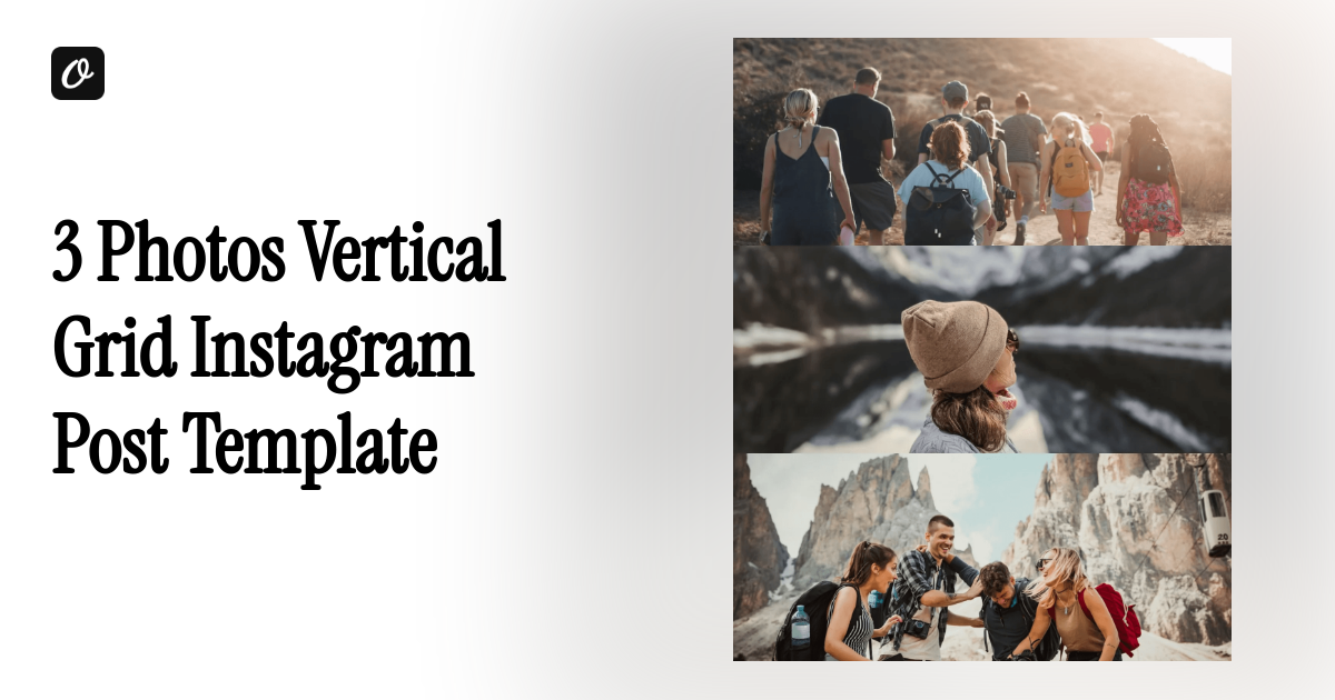 3 Photos Vertical Grid Instagram Post Template — Orshot
