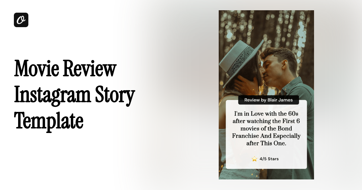 Movie Review Instagram Story Template — Orshot
