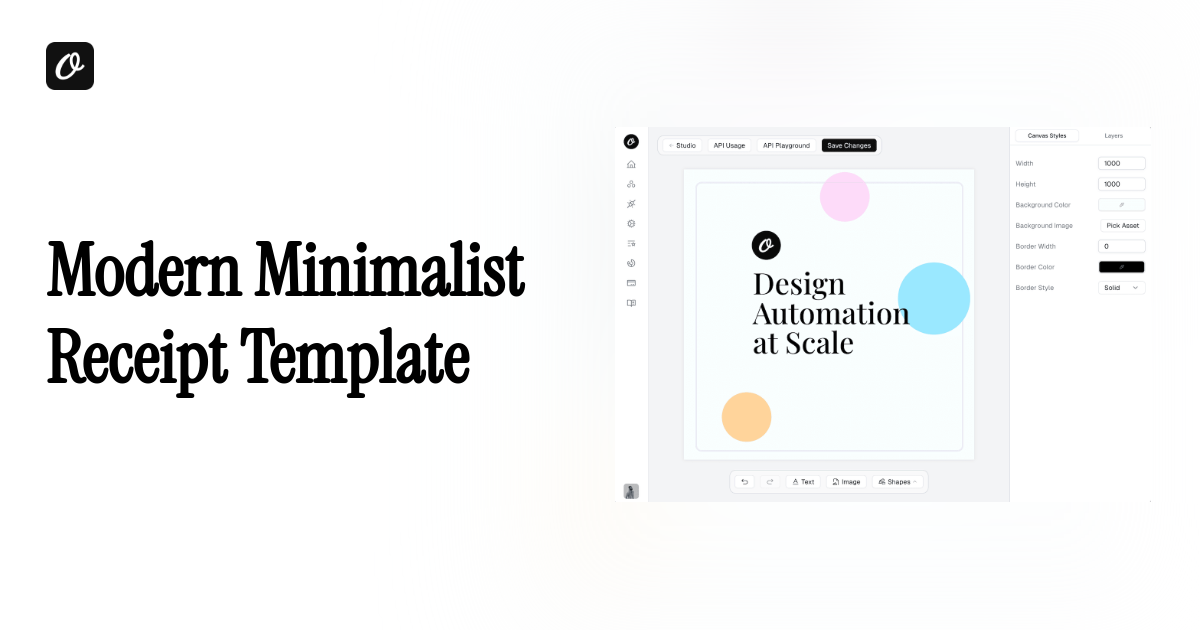 Modern Minimalist Receipt Template — Orshot